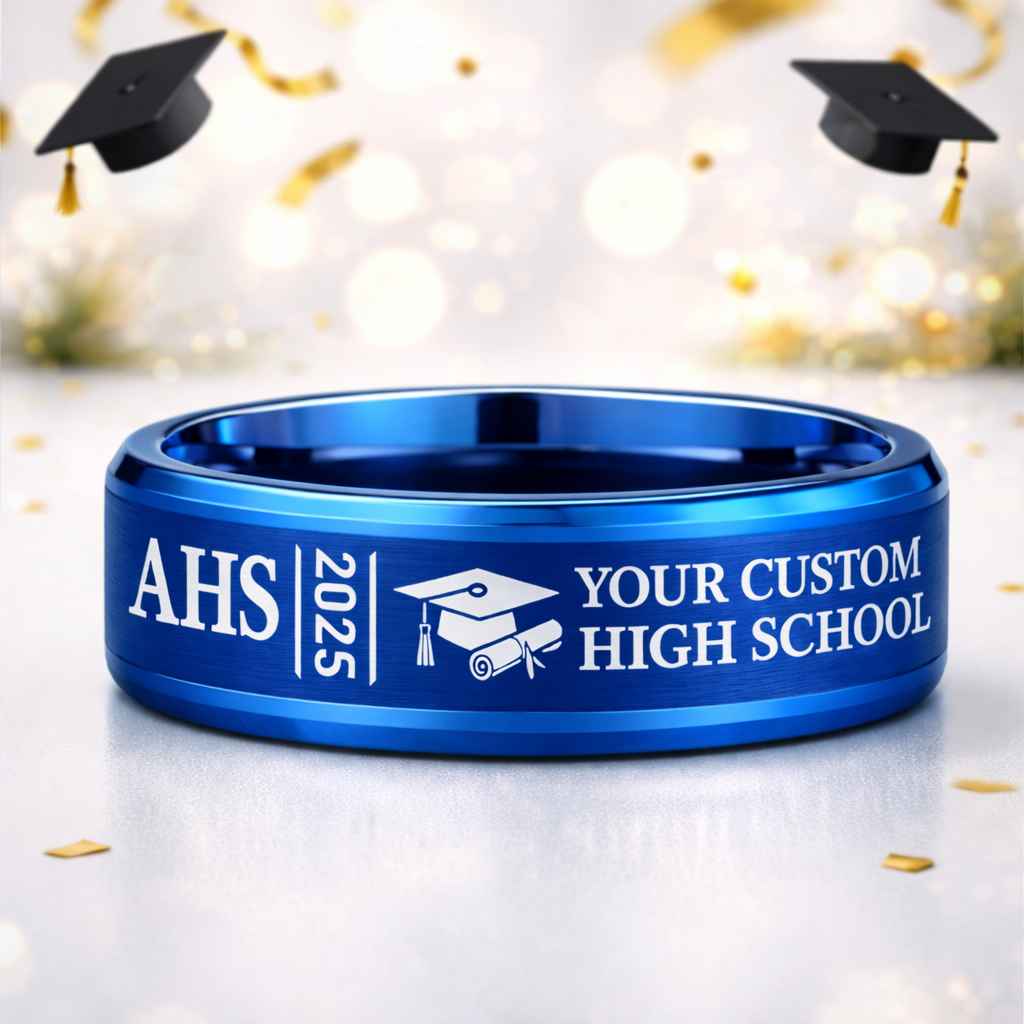 Custom Class Ring 🎓 + FREE Matching Bracelet 🎁 – By JW2